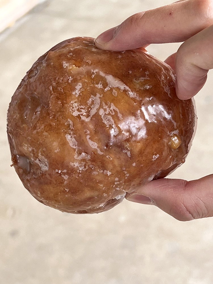 An apple fritter so glorious, it makes you wonder if this is what Eve actually risked paradise for. Completely understandable.