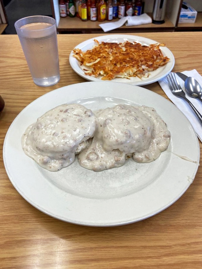 Biscuits and gravy that would make your Southern grandmother nod in approval while secretly taking notes.