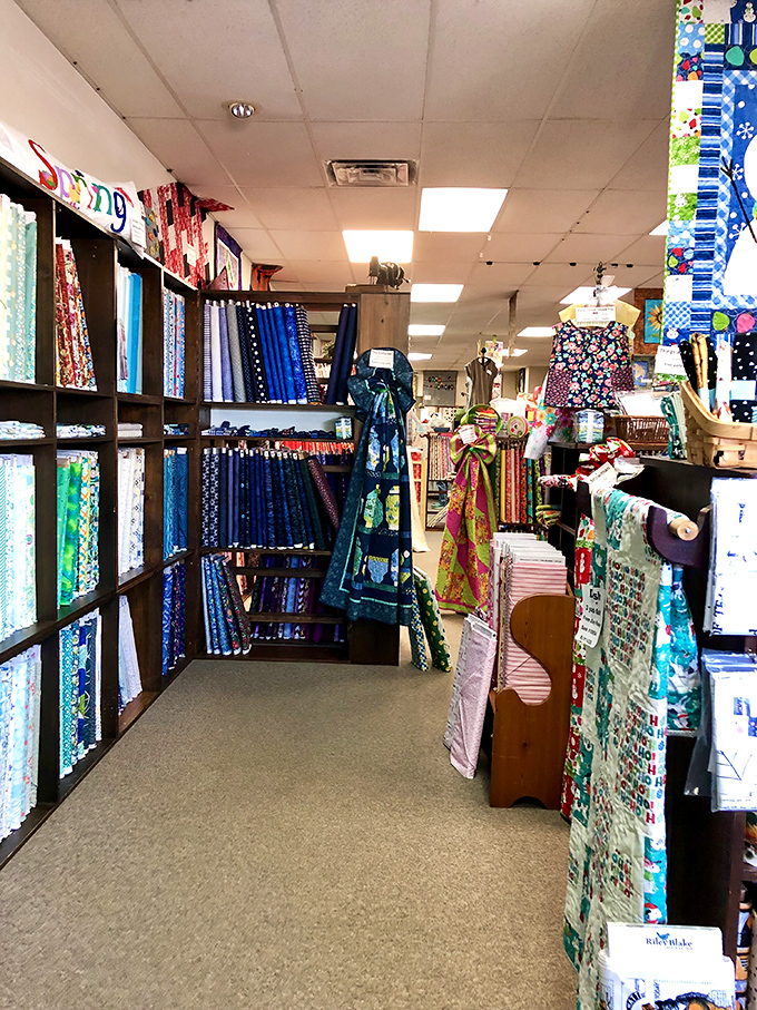 The blues section: therapy in textile form. These calming hues promise to lower your blood pressure while raising your creative game.