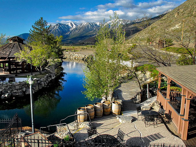 David Walley's Resort frames its outdoor spaces with tranquil ponds that mirror the mountains, creating nature's perfect Instagram moment.