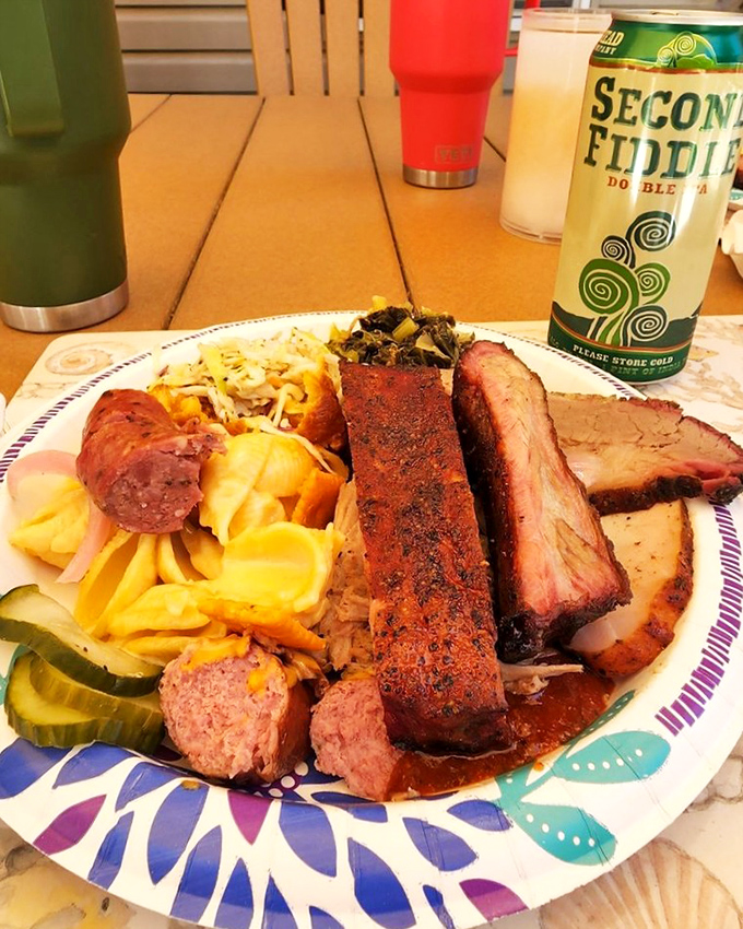 A barbecue sampler plate that makes buffets everywhere hang their heads in shame. This is meat's greatest hits album.