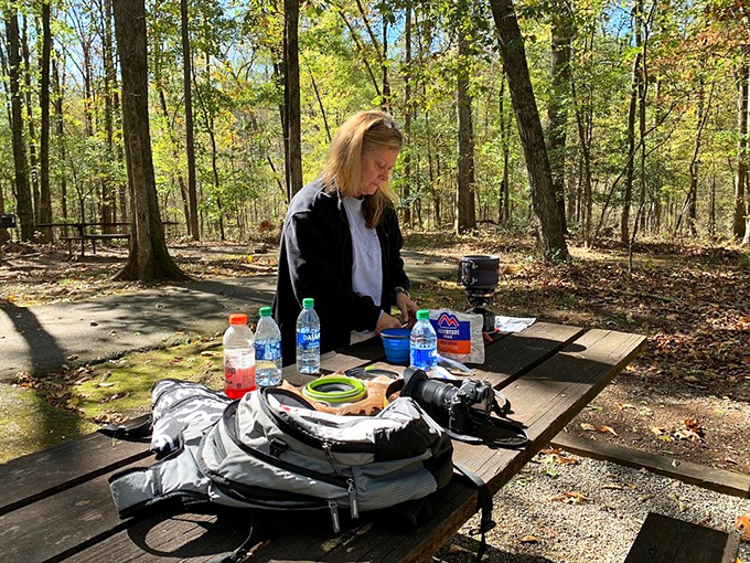 Al fresco dining where the only reservation needed is with yourself. This shaded picnic spot offers nourishment for both body and soul.