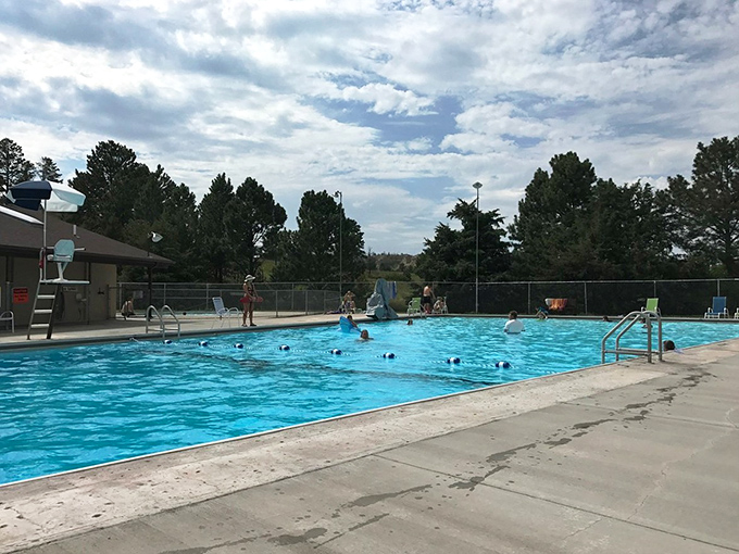 The public pool: where Chadron summers are measured in cannonballs, swim races, and the luxury of cooling off when Nebraska heats up.