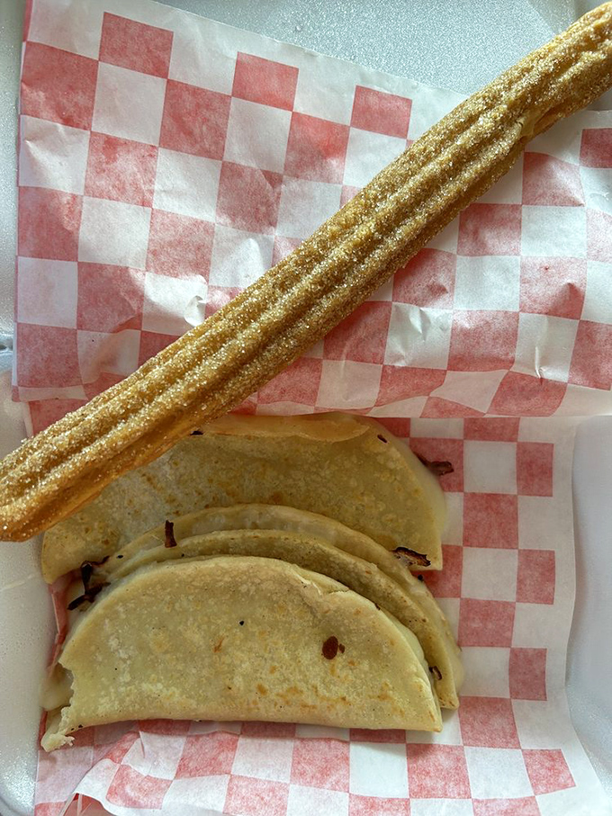 The churro and quesadilla combo&mdash;proof that sometimes the best relationships are opposites: one savory, one sweet, both irresistible.