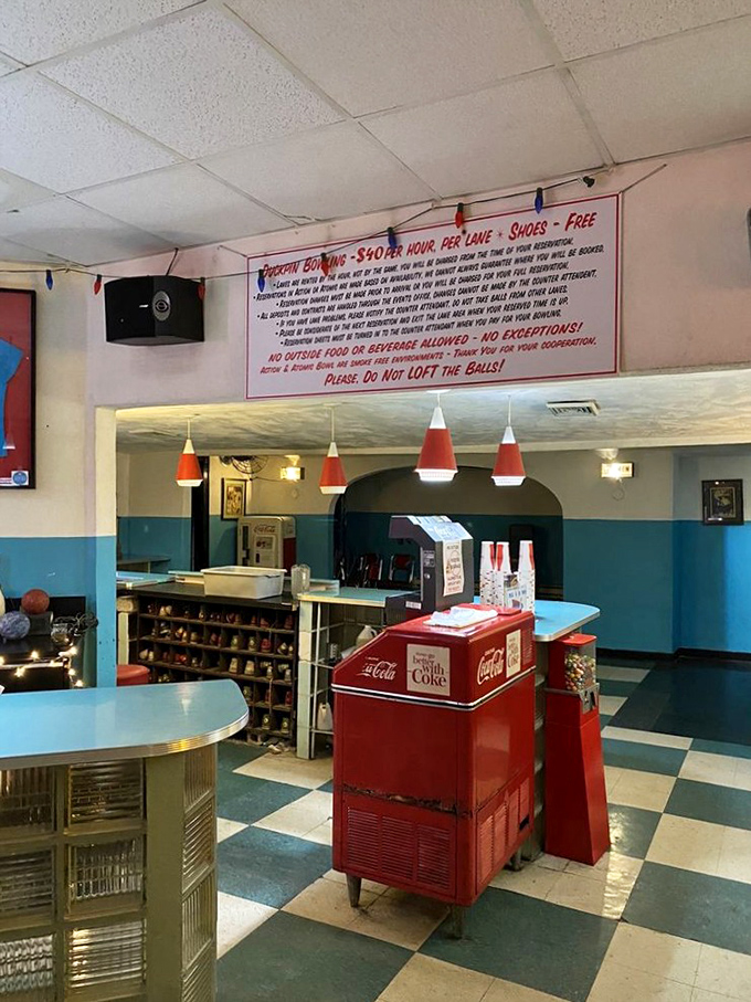 House rules on display remind us that sometimes structure is what keeps the fun rolling smoothly.