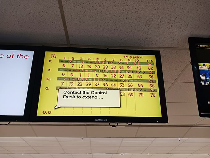 The digital scoring system provides immediate feedback on your bowling prowess, mercilessly documenting both your triumphs and that embarrassing 7-10 split.