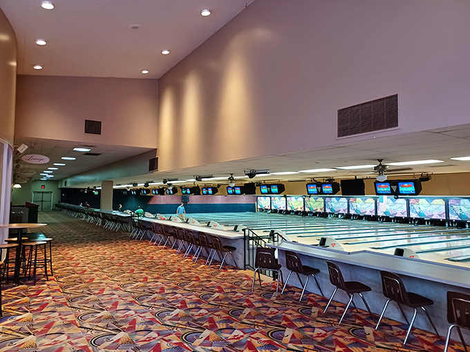 The view from above &ndash; where decades of stories, celebrations, and perfectly executed splits have played out on gleaming wooden stages.