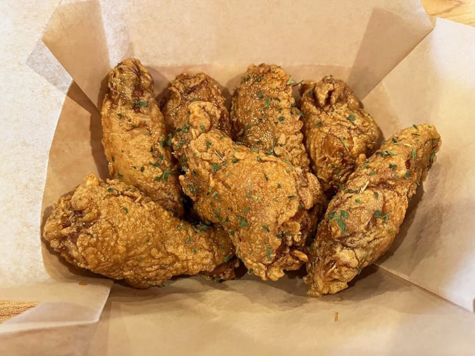 These golden-brown morsels, sprinkled with green onion and sesame seeds, are what I'd request for my last meal.