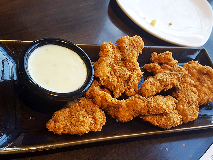 Alligator bites that answer the eternal question: "Does everything really taste like chicken?" with a resounding "Not even close!"