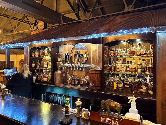 Behind this bar, mixologists craft liberation in liquid form &ndash; a delicious irony given the building's history of confinement.