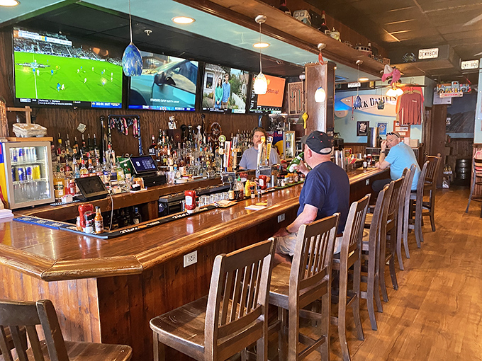 A proper beach bar should feel like an extension of your living room, if your living room had better drinks and seafood.