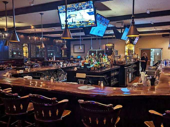 A bar built for serious business&mdash;whether that's catching the game, catching up with friends, or catching the bartender's attention for another round.