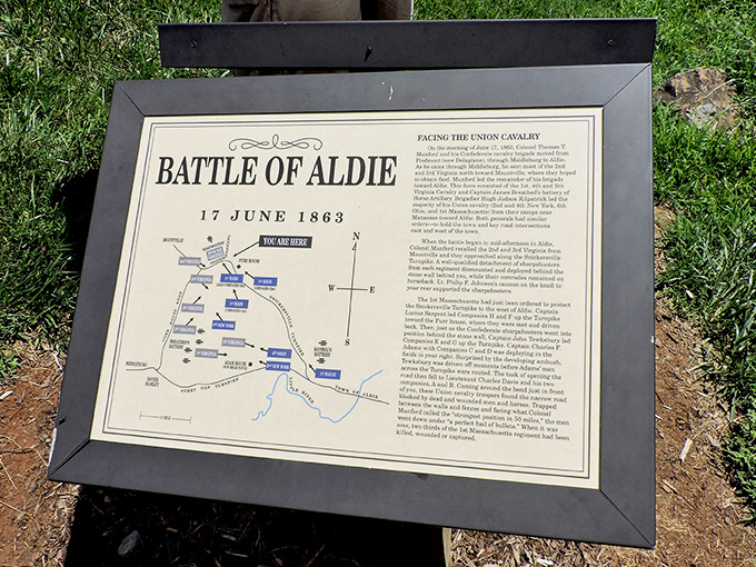 The Battle of Aldie marker reminds us that this peaceful countryside once witnessed history's pivotal moments&mdash;these fields have stories to tell.