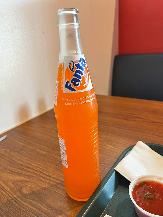 That orange Fanta hits different here&mdash;somehow tasting exactly like childhood summers but paired perfectly with adult-level Mexican food.