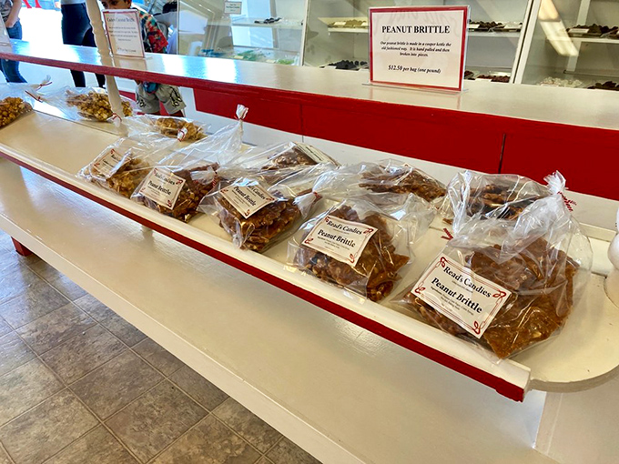 Brittles lined up like sweet shingles of peanutty armor, ready to shatter into buttery shards of pure pleasure at first bite.