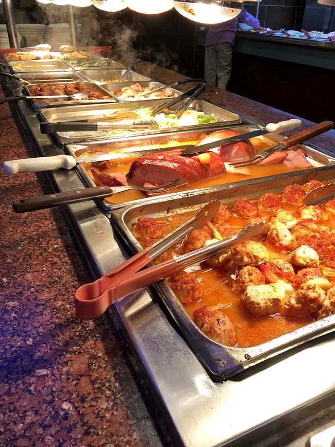 Steam rising from freshly replenished trays&mdash;the universal signal that you should immediately abandon whatever you're eating and investigate.