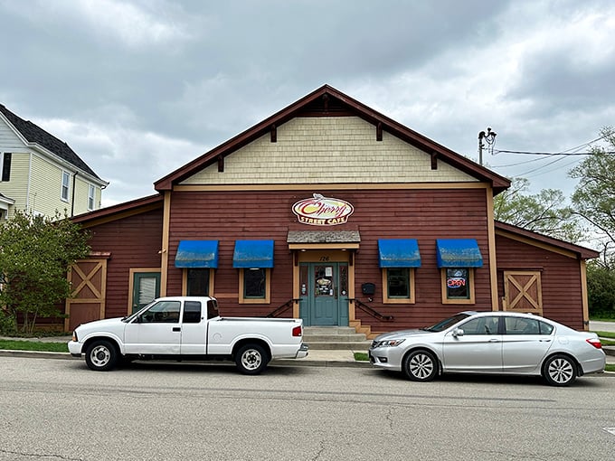 Cherry Street Cafe's rustic exterior promises the kind of comfort food that makes you want to hug the chef afterward.