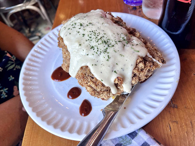 Chicken fried steak smothered in creamy gravy&mdash;when you need a dish that hugs you from the inside out and doesn't judge your stretchy pants.
