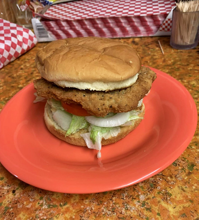The chicken fried steak sandwich—where breaded comfort meets bread comfort. It's what would happen if Southern cooking needed a portable option.