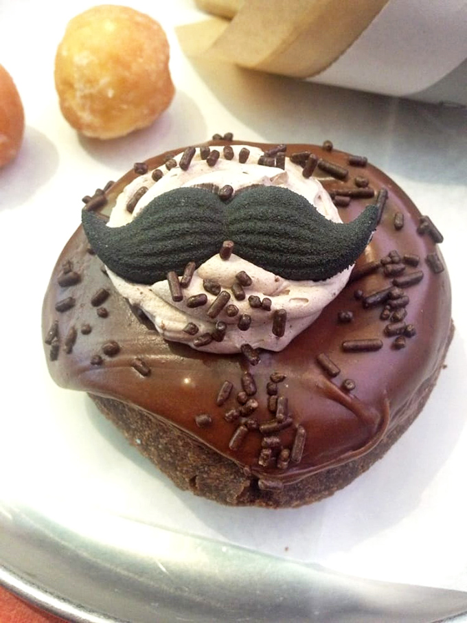 The mustache donut doesn't just feed you&mdash;it gives you temporary facial hair and a debonair attitude with every chocolate-laden bite.