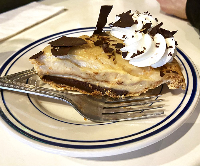 A slice of pie so perfect it makes you wonder if you've been wasting your life eating lesser desserts.