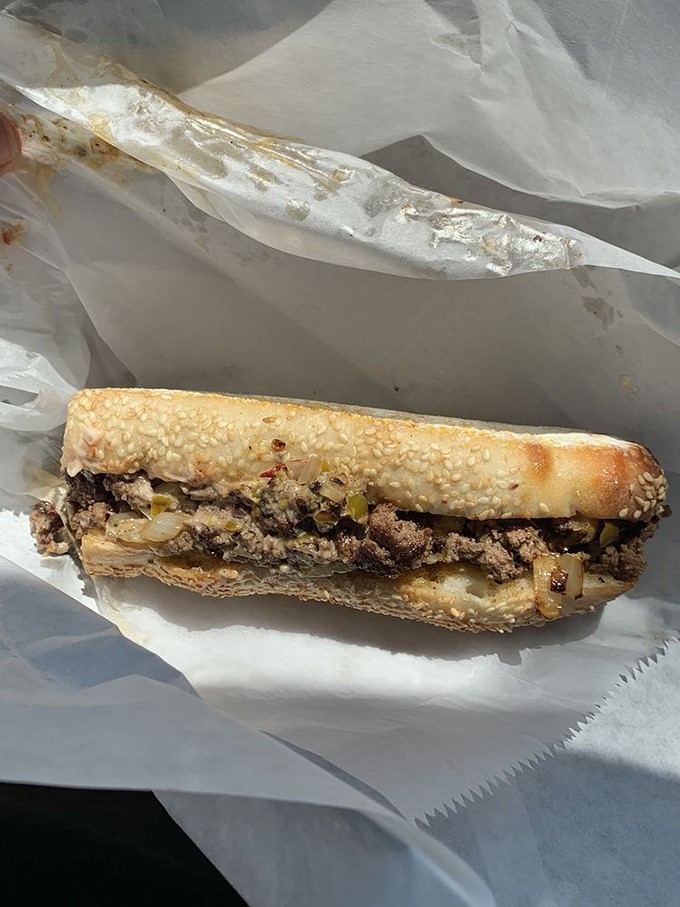 The chopped cheese&mdash;a beautiful mess of melty goodness. When sandwich construction defies gravity but rewards persistence.