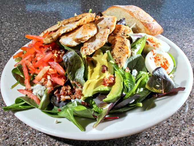 This isn't just a salad&mdash;it's a colorful rebellion against boring lunches, where avocado and grilled chicken join forces for your benefit.