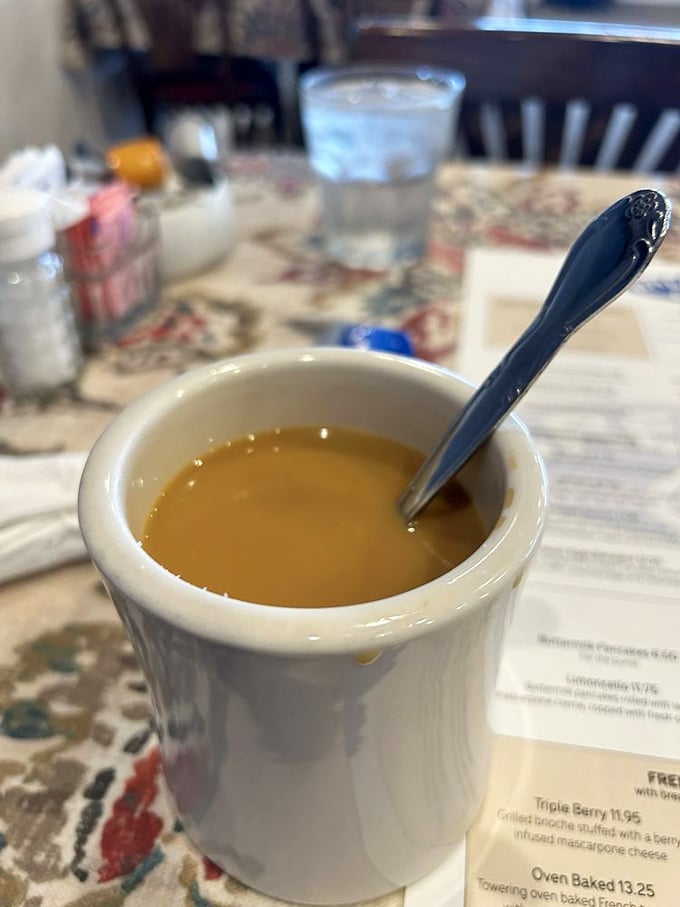 Coffee so honest and straightforward it could run for office – the liquid backbone of any respectable breakfast establishment.