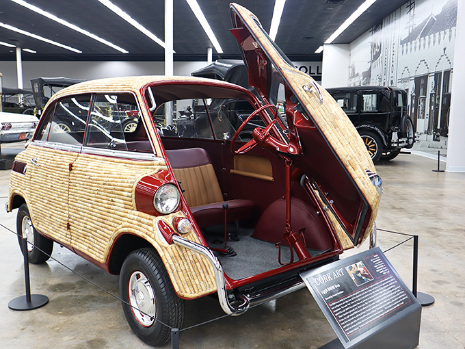 The woody station wagon and classic convertible showcase an era when cars had personalities as distinct as their owners. 