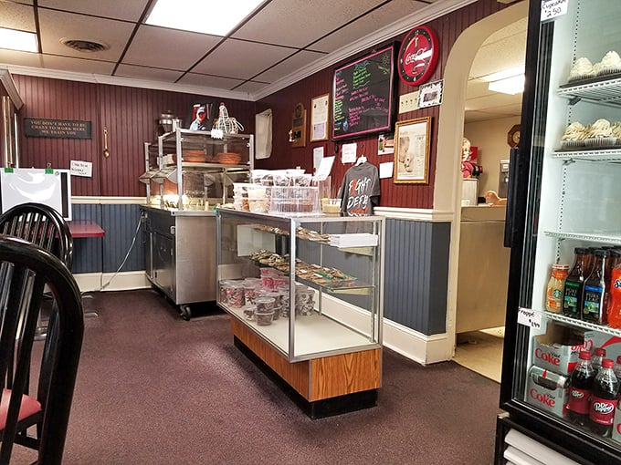 The dessert case&mdash;where willpower goes to die. Those homemade pies and cakes aren't just desserts; they're edible time machines to childhood memories.