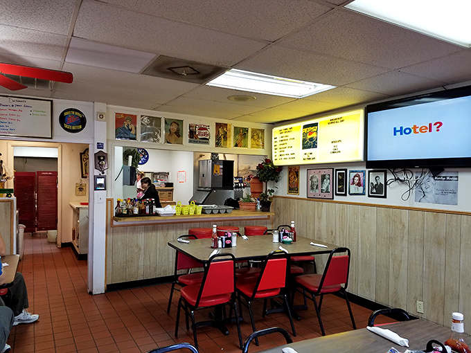 The counter where magic happens&mdash;visible kitchen operations with a side of community news and the day's specials.