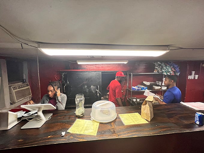 Where the magic happens&mdash;this well-worn counter has witnessed countless BBQ dreams come true. The patina of decades of service.