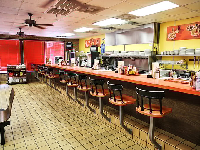 The counter seats offer front-row tickets to the breakfast show, where skilled short-order cooks perform their morning magic without pretense.