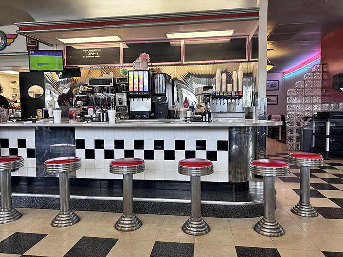 The counter seats&mdash;where solo diners become part of the show, watching short-order cooks perform their breakfast ballet with spatula in hand.