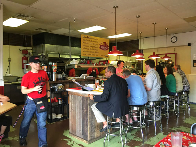 Counter seats offer front-row tickets to the breakfast show, where chefs perform the delicate ballet of short-order cooking with the precision of neurosurgeons.