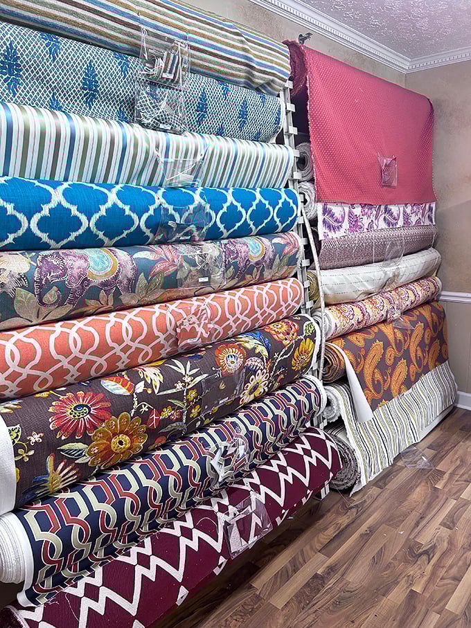 Pattern paradise where florals, geometrics, and stripes live in perfect harmony. Your sofa is getting jealous just looking at these.