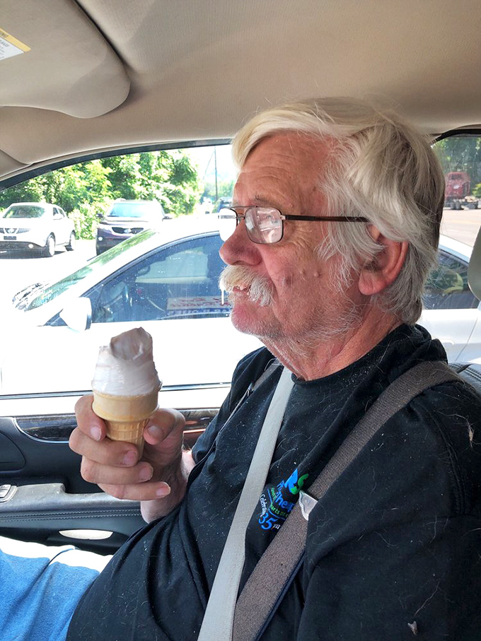 The joy of ice cream knows no age limit. That look of pure contentment is what the Red Rabbit has been serving alongside their food since 1964.