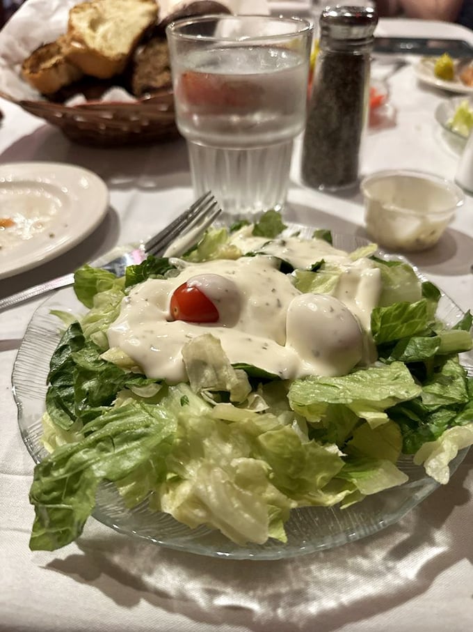 The house salad arrives like a cool prelude to the symphony of beef to follow &ndash; simple, refreshing, and dressed to impress.