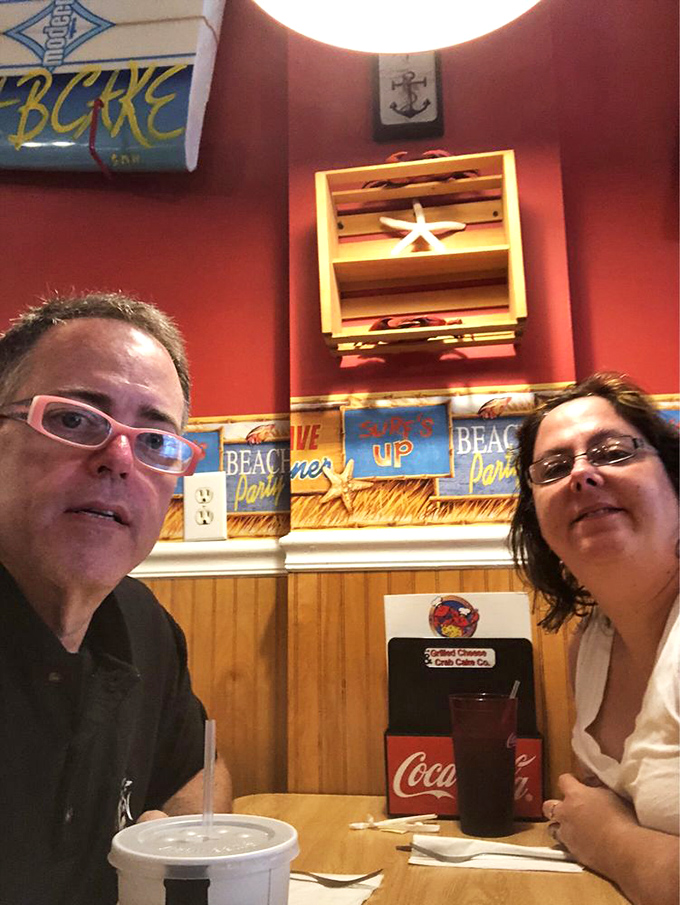 Happy diners in their natural habitat. That look of anticipation says everything about what's about to arrive at their table.