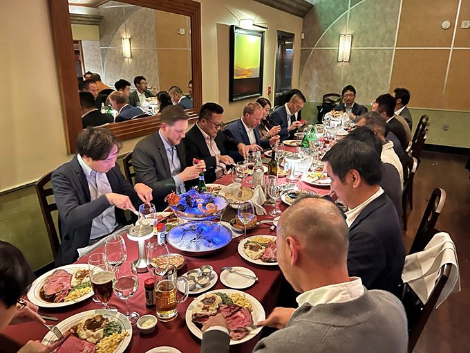 Business deals and special occasions come together at tables where the food is the real celebrity in the room.