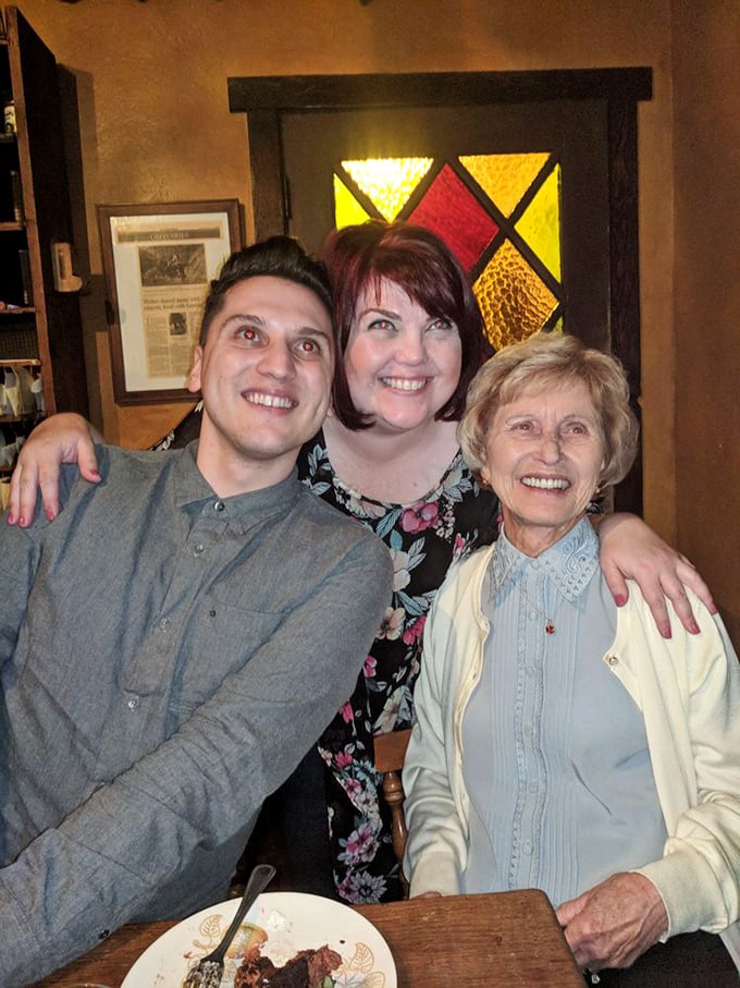 The Old Place brings people together&mdash;three generations smiling over empty plates tell the real story.
