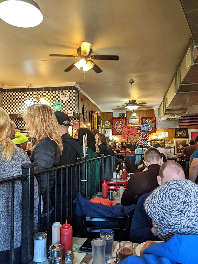 The weekend line at Tom's isn't waiting&mdash;it's a pre-breakfast social club where strangers become friends united by the promise of pancakes.