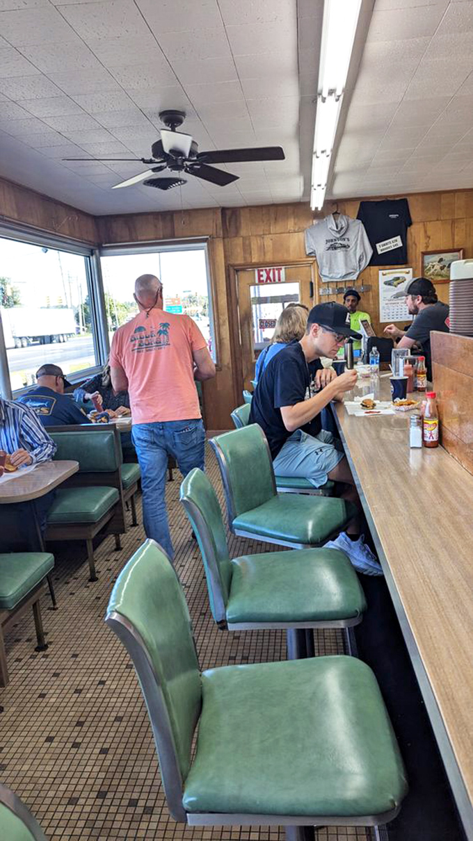 In an age of trendy restaurants, Johnson's maintains the art of no-nonsense dining&mdash;green vinyl stools included.