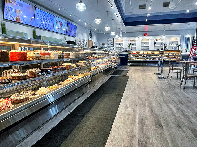 A display case so mesmerizing it should come with a warning: "May cause spontaneous dessert purchases and budget reconsiderations."