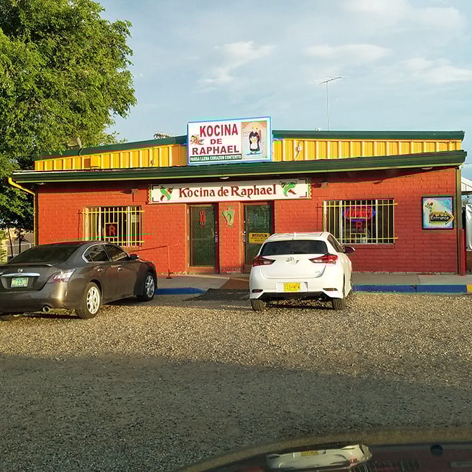 Kocina de Raphael's vibrant red building promises authentic local flavors. The kind of place where the salsa recipe is a closely guarded family treasure.