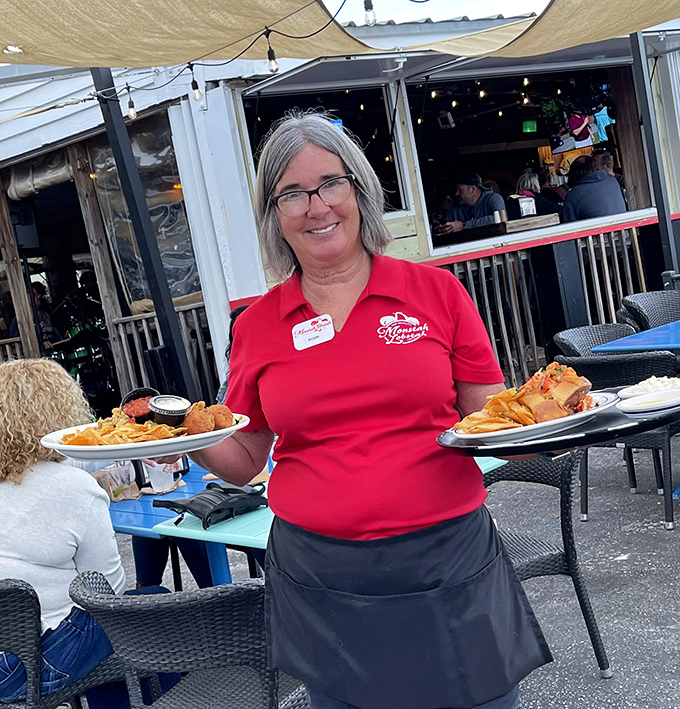 The servers at Monstah Lobstah don't just bring food&mdash;they deliver experiences with a smile that says, "Just wait until you taste this."