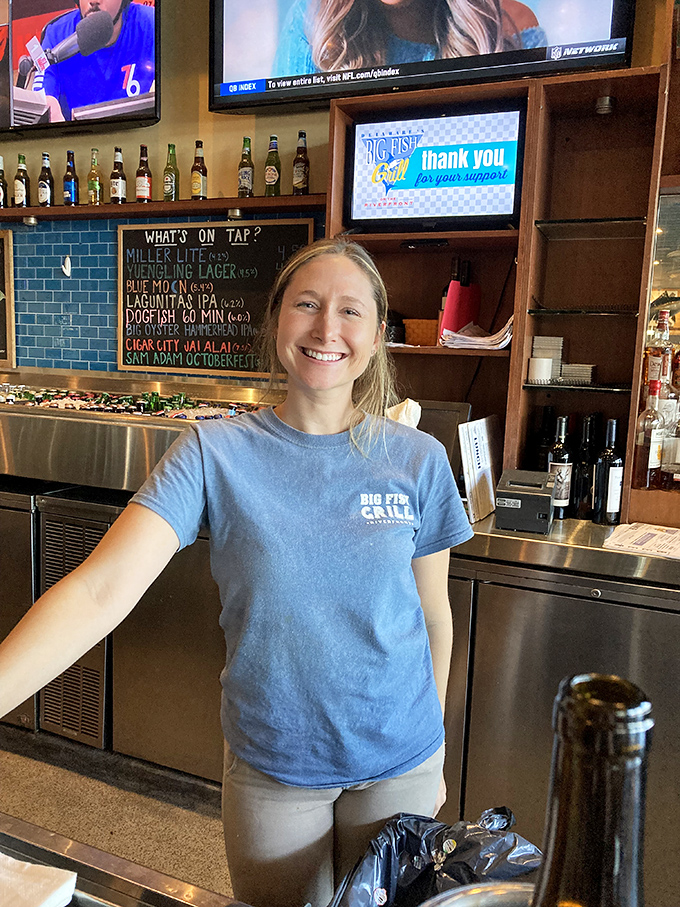 Behind every great seafood restaurant is a friendly staff member who knows exactly which local beer pairs perfectly with your crab cake.