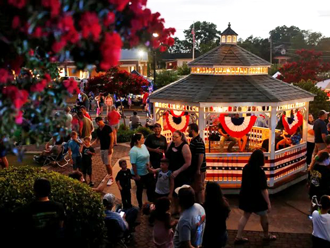 Small-town festivals&mdash;where the gazebo becomes center stage, patriotic bunting is mandatory, and everyone's a local by sundown.