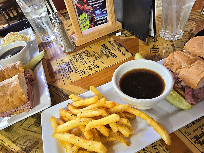 The dining room's Victorian elegance makes you feel like you should be discussing important matters of state while demolishing a perfect steak.