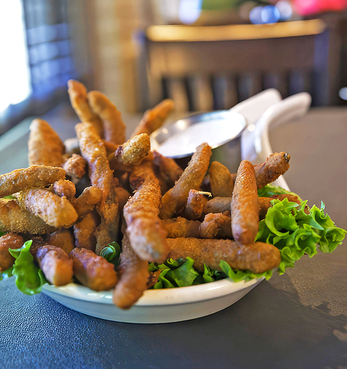 Fried green beans that make eating vegetables feel like cheating. The perfect gateway vegetable for confirmed carnivores.